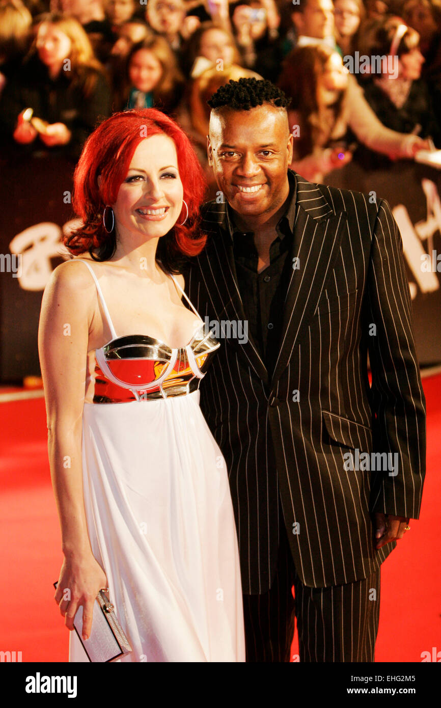 Carrie and David Grant at the Brit Awards 2008 London Stock Photo - Alamy