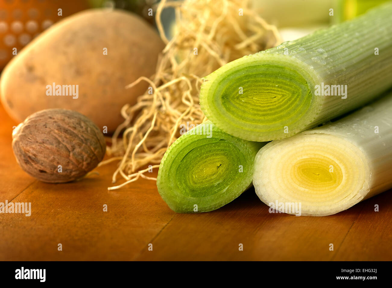 Leek poles hi-res stock photography and images - Alamy