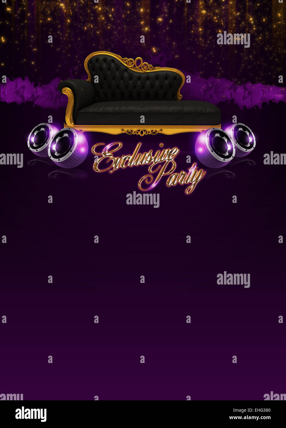 Abstract exclusive party invitation poster background with space Stock ...