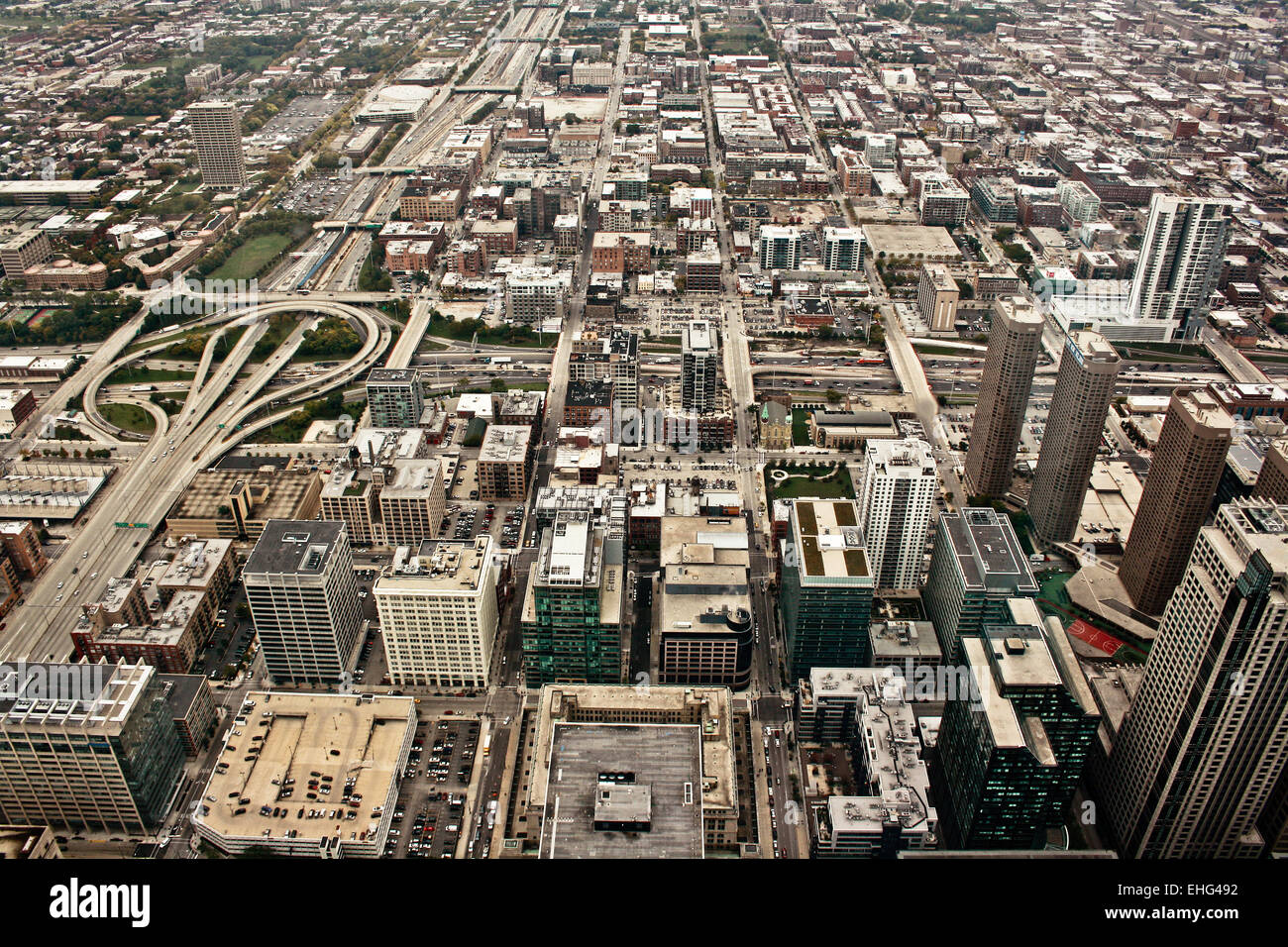 Aerial view of Chicago Stock Photo - Alamy
