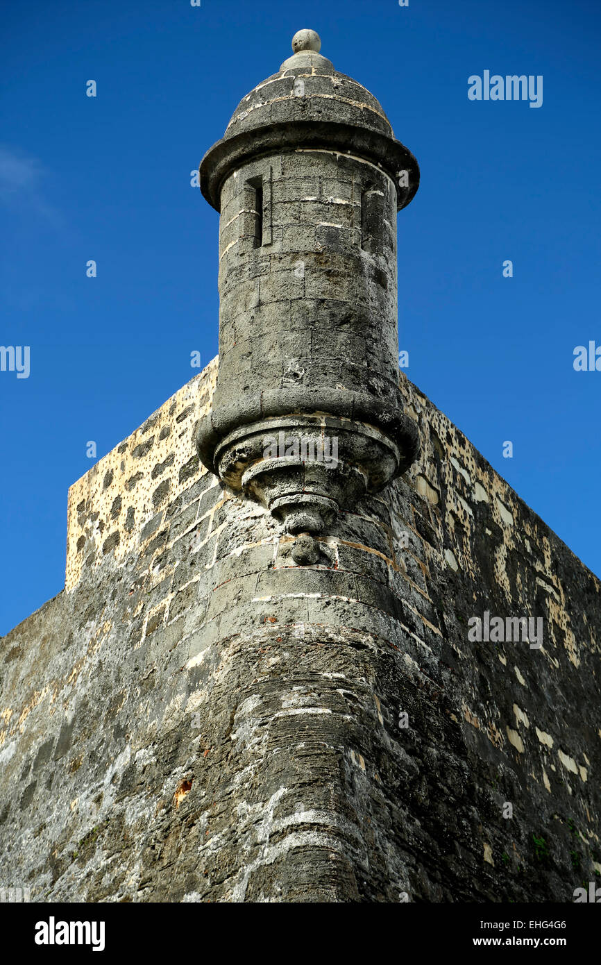 Sentry box, San Cristobal Castle, San Juan National Historic Site, Old ...