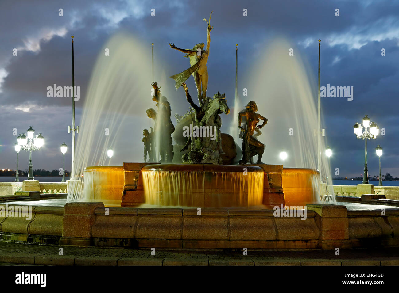 Raices (Roots) fountain, Old San Juan, Puerto Rico Stock Photo - Alamy