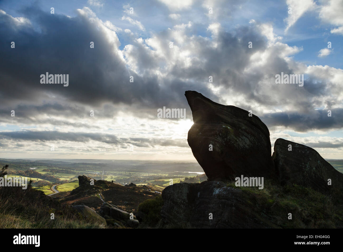 The Finger Stone, Ramshaw Rocks, near Leek, Peak District National Park ...