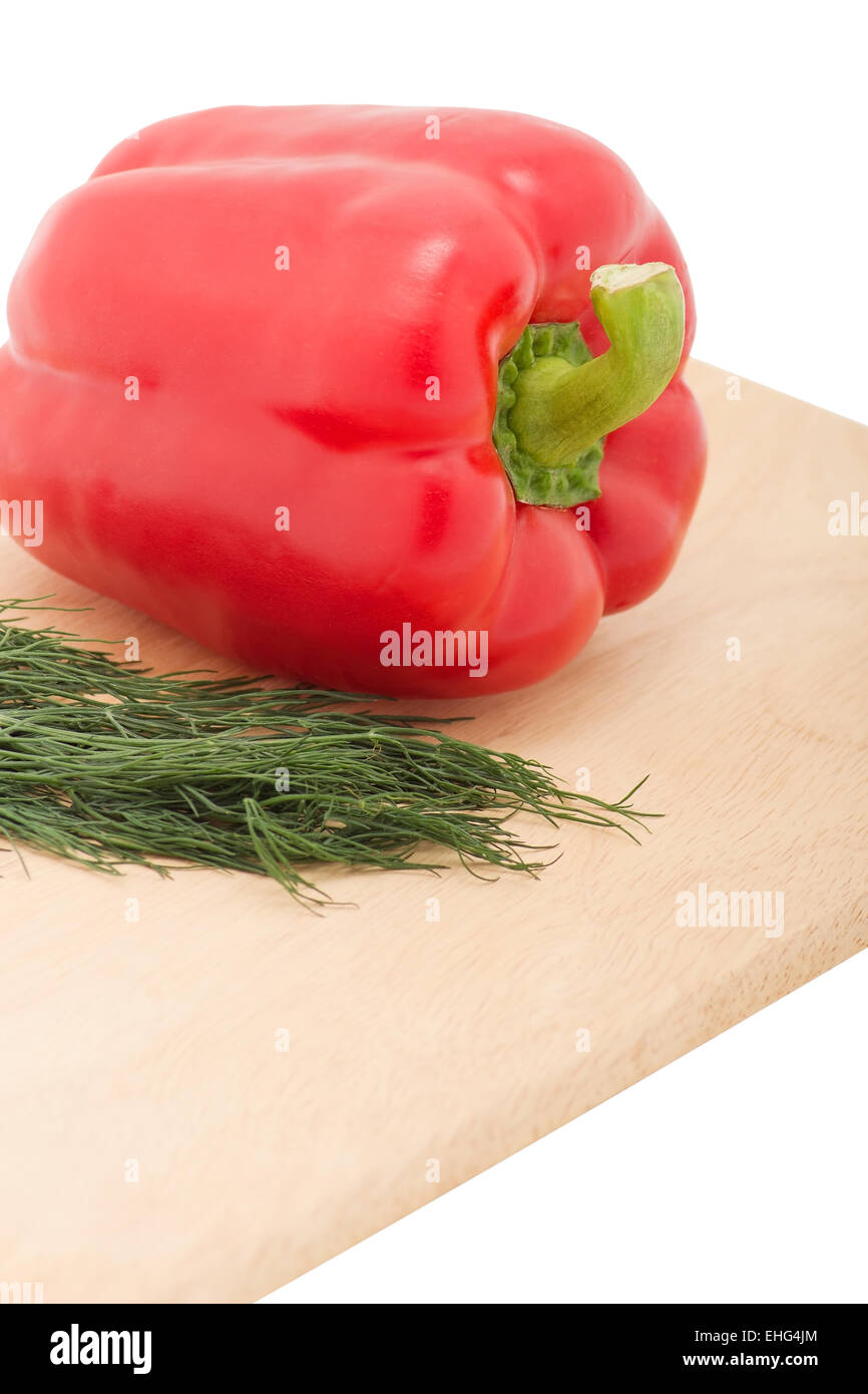 red bell pepper and dill Stock Photo - Alamy