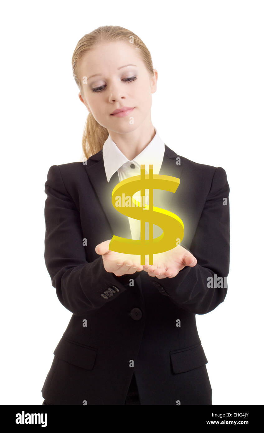Woman dollar sign hi-res stock photography and images - Alamy