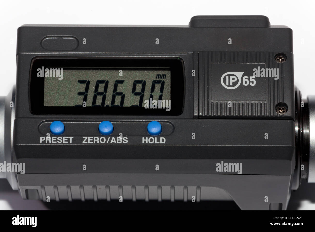 Digital display of a micrometer screw Stock Photo - Alamy