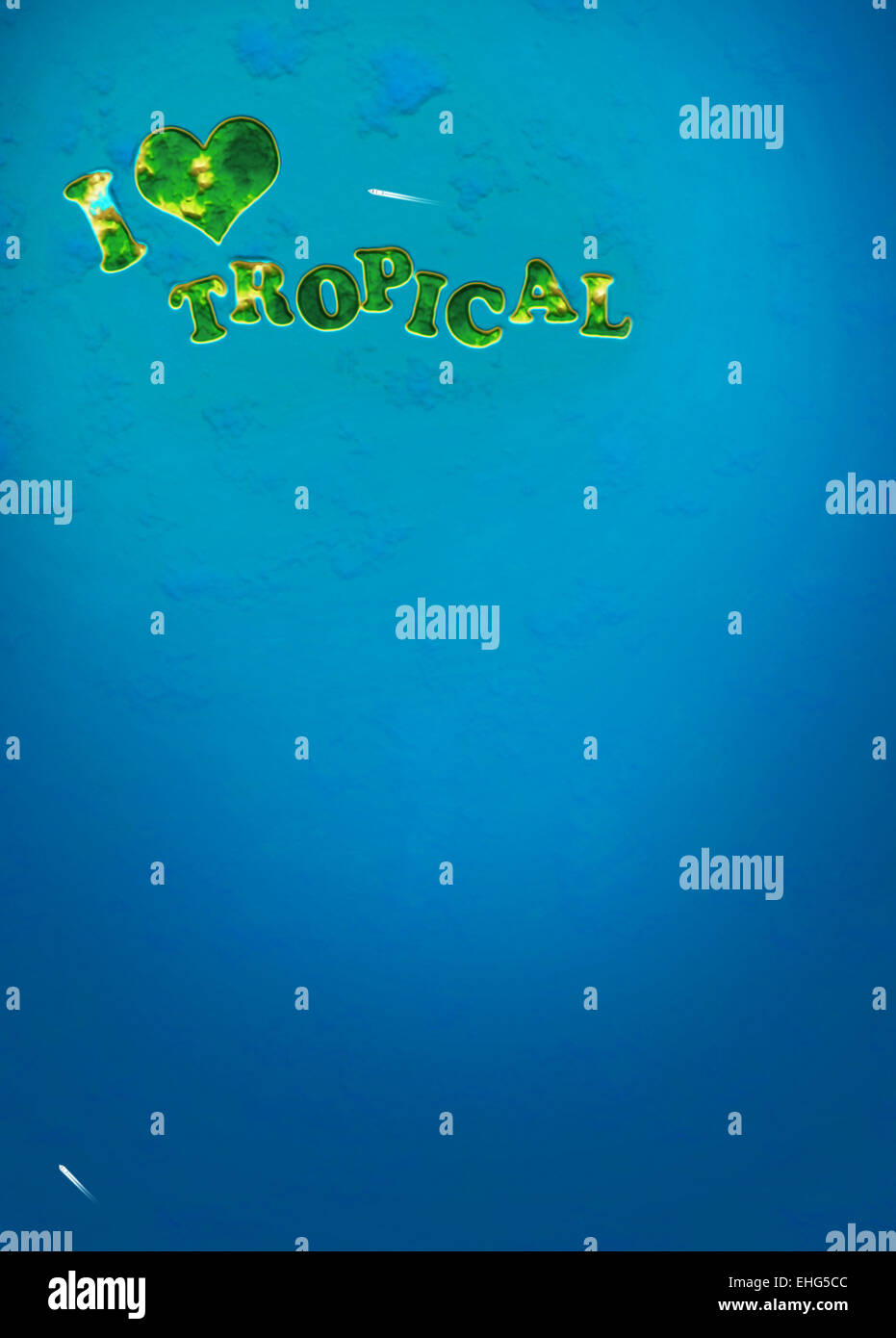 Summer island travel poster background with space Stock Photo - Alamy