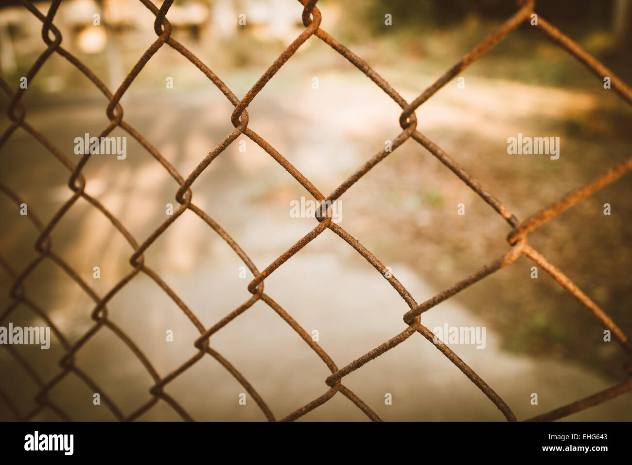 rusty chain link fence Stock Photo - Alamy