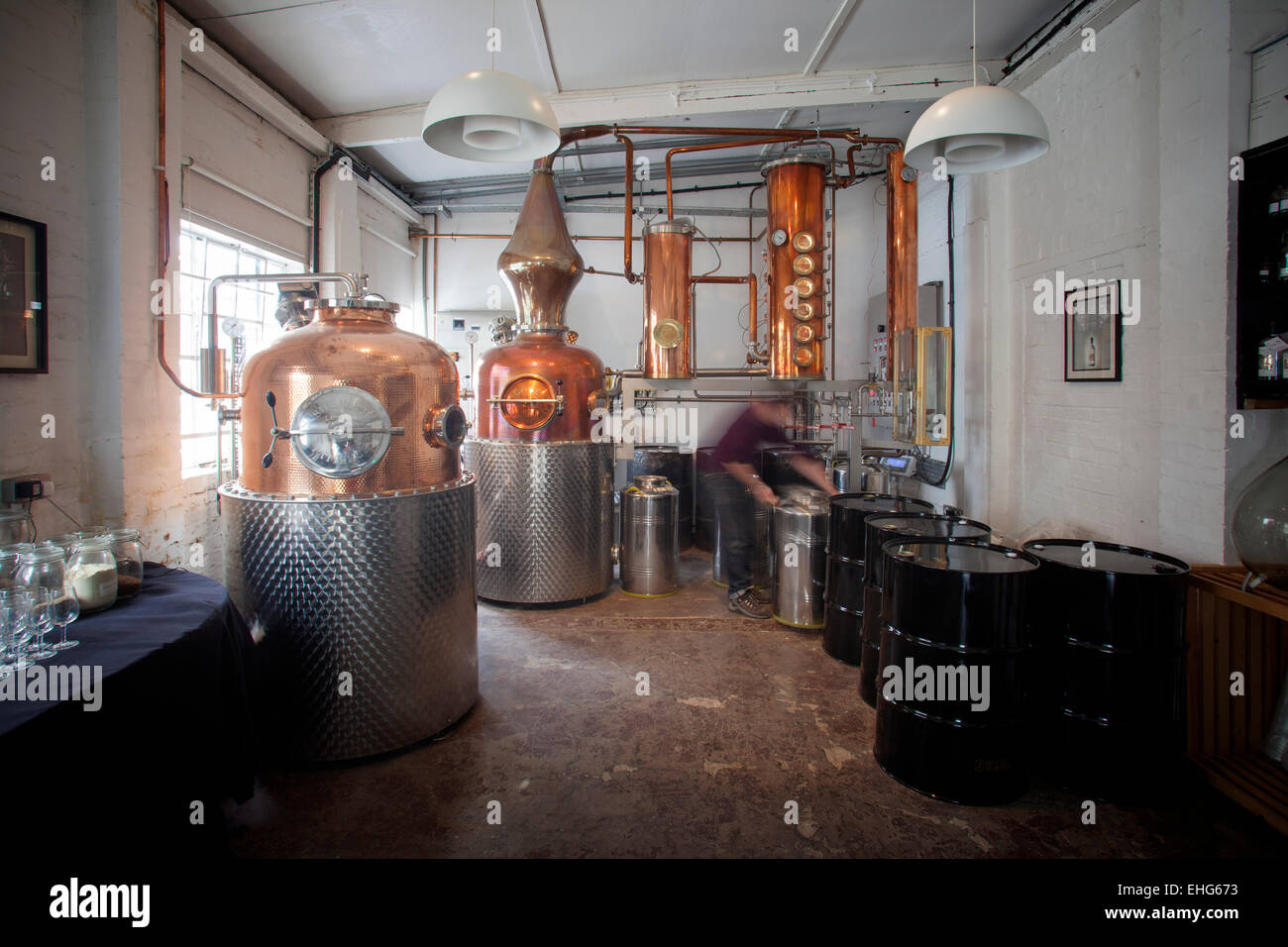 Copper Still at Sipsmith Distillery in London Stock Photo - Alamy