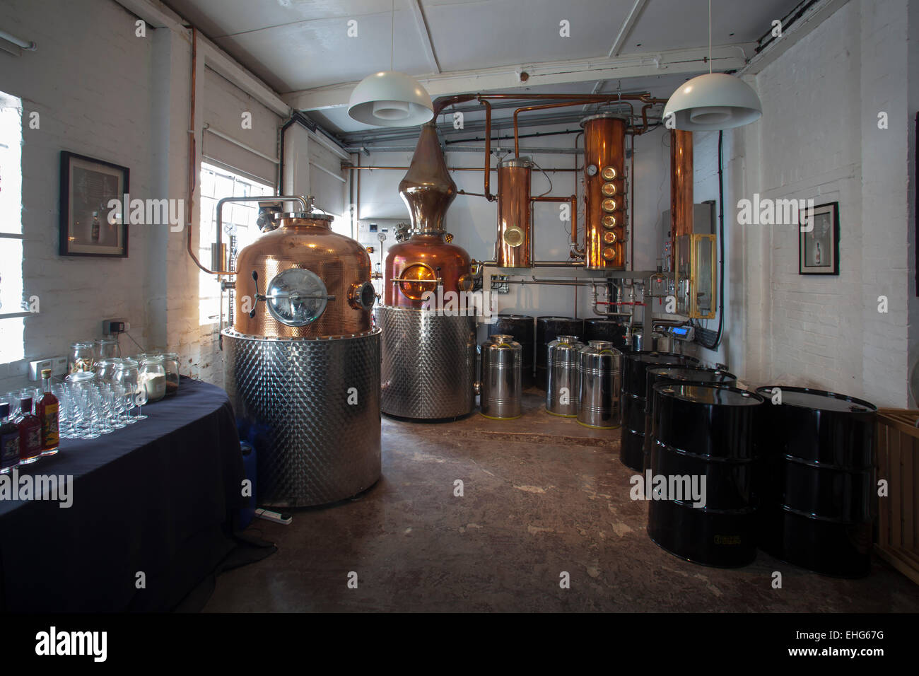 Copper Still at Sipsmith Distillery in London Stock Photo - Alamy