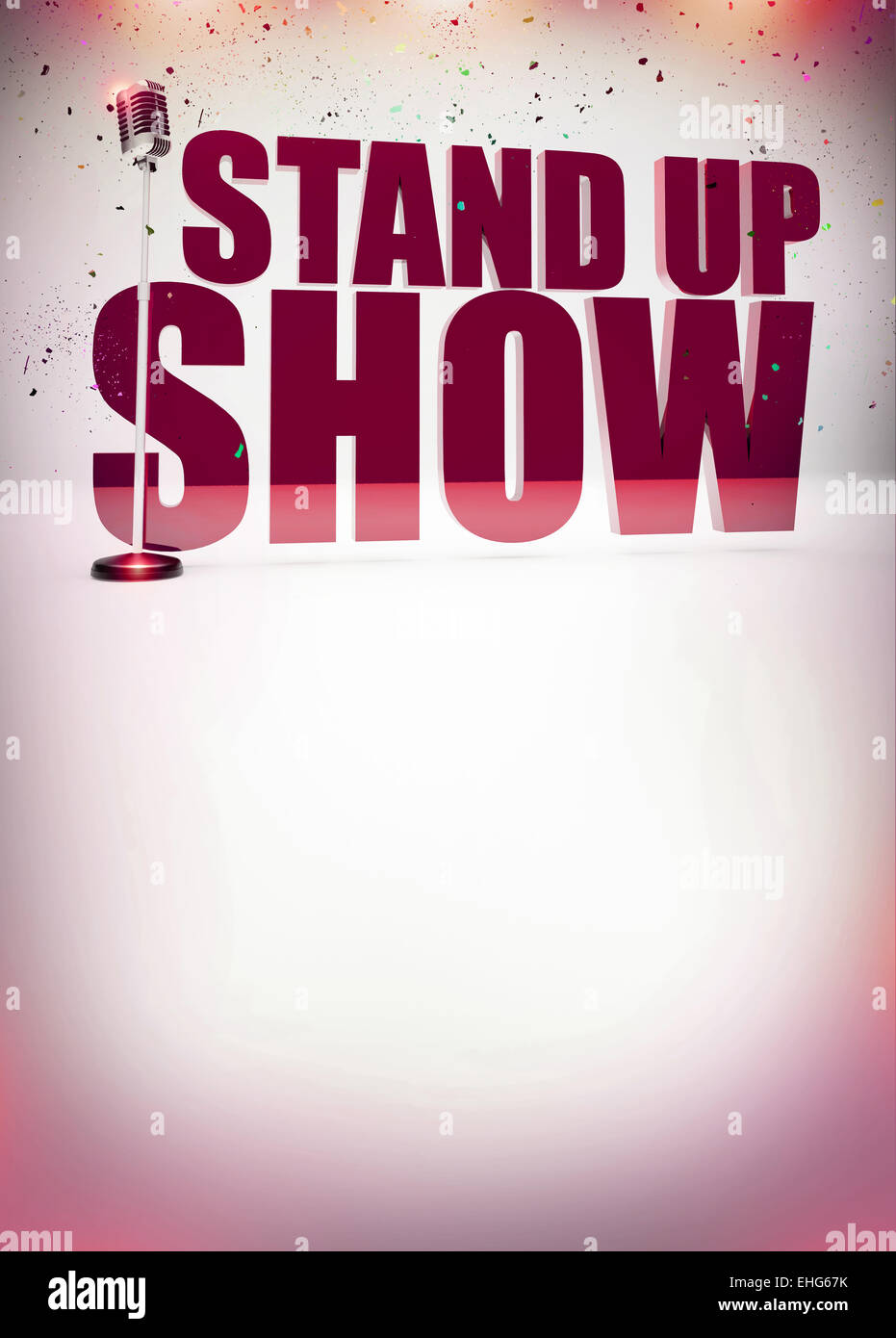 Stand up show abstract invitation poster background with space Stock ...