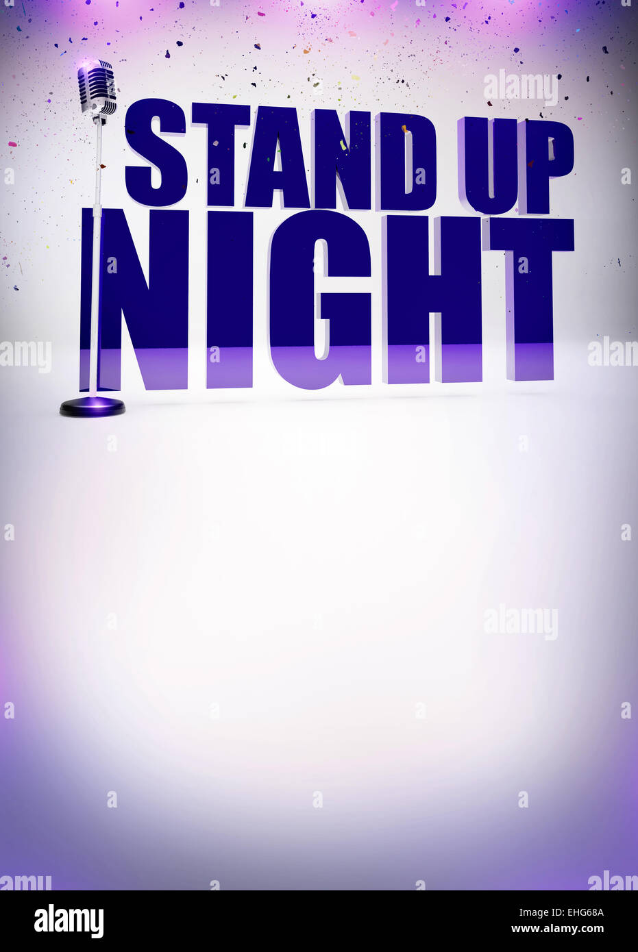 Stand up show abstract invitation poster background with space Stock ...