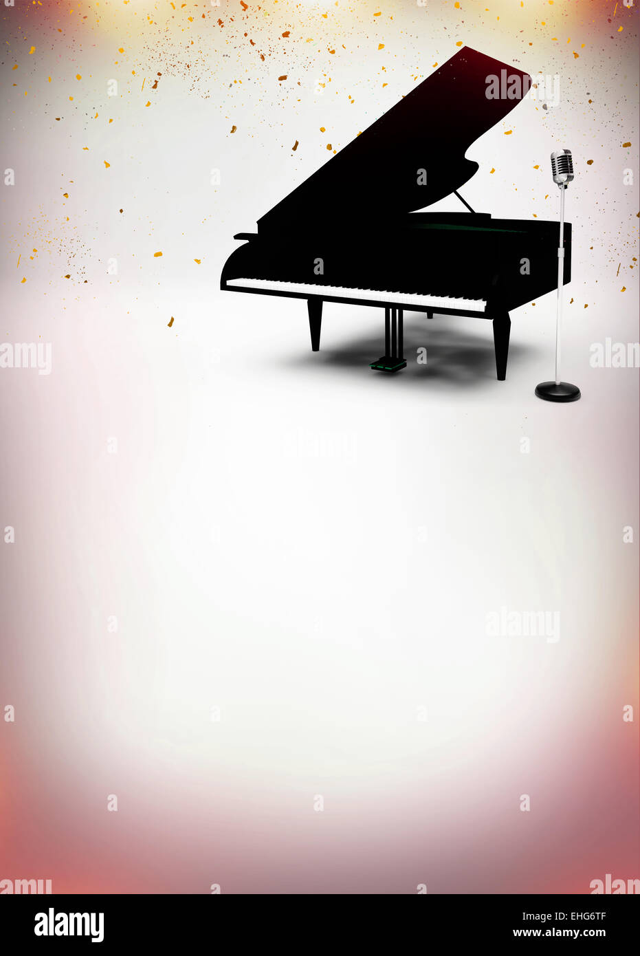 Karaoke music night abstract poster background with space Stock Photo ...