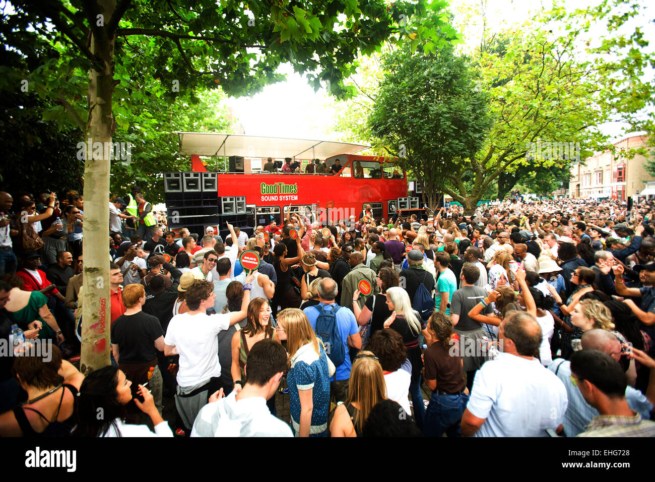 Good Times soundsystem at Notting Hill Carnival 2008 Stock Photo - Alamy