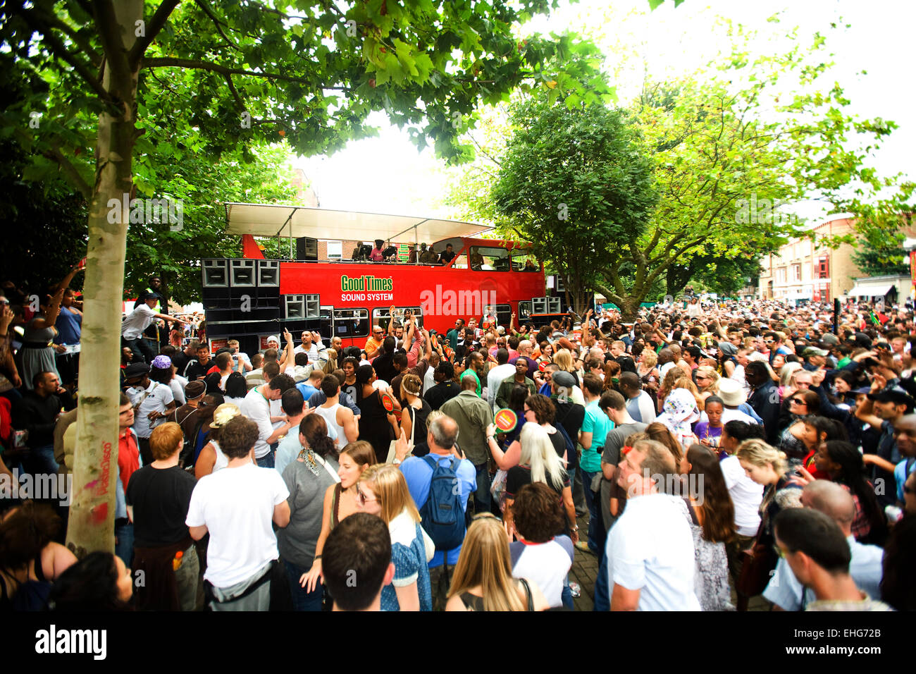Good Times soundsystem at Notting Hill Carnival 2008 Stock Photo - Alamy