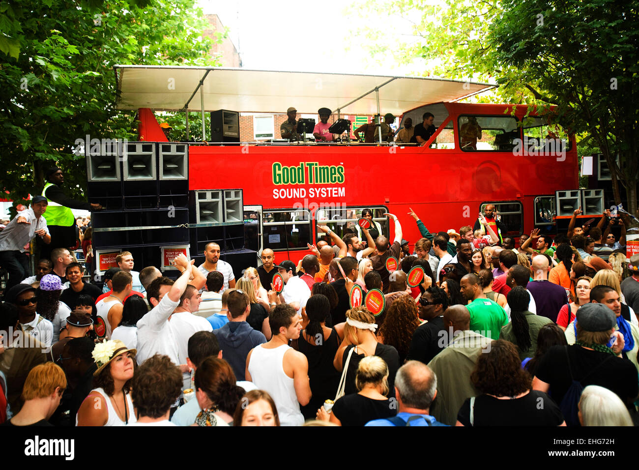 Good Times soundsystem at Notting Hill Carnival 2008 Stock Photo - Alamy