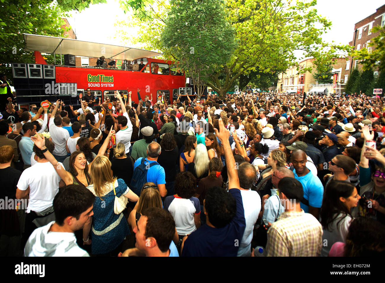 Good Times soundsystem at Notting Hill Carnival 2008 Stock Photo - Alamy