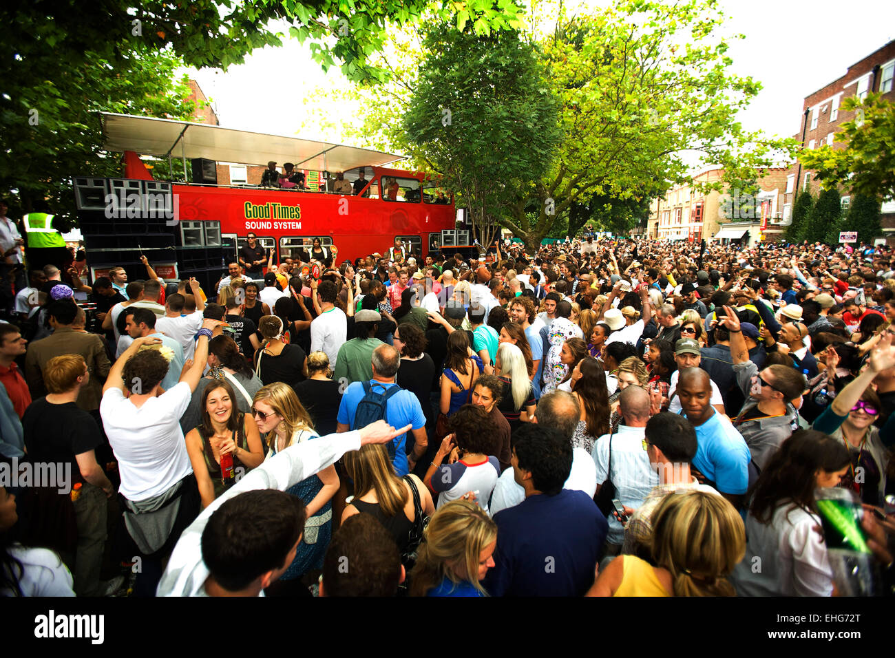 Good Times soundsystem at Notting Hill Carnival 2008 Stock Photo - Alamy