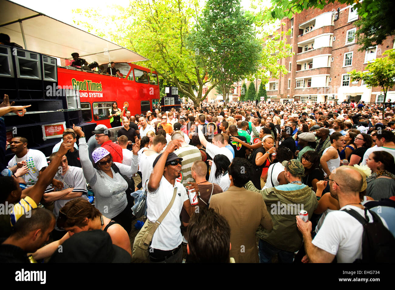 Good Times soundsystem at Notting Hill Carnival 2008 Stock Photo - Alamy