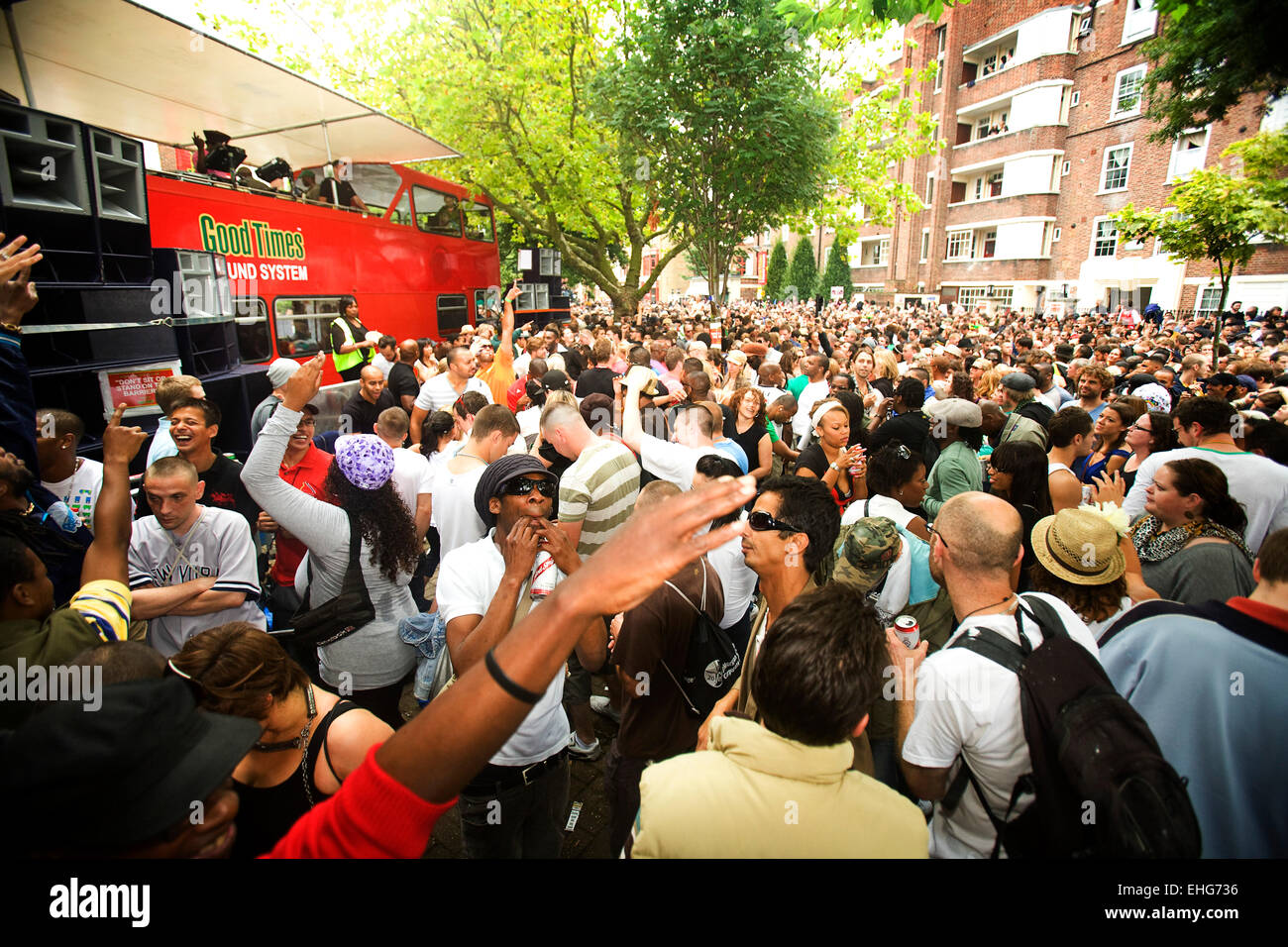 Good Times soundsystem at Notting Hill Carnival 2008 Stock Photo - Alamy