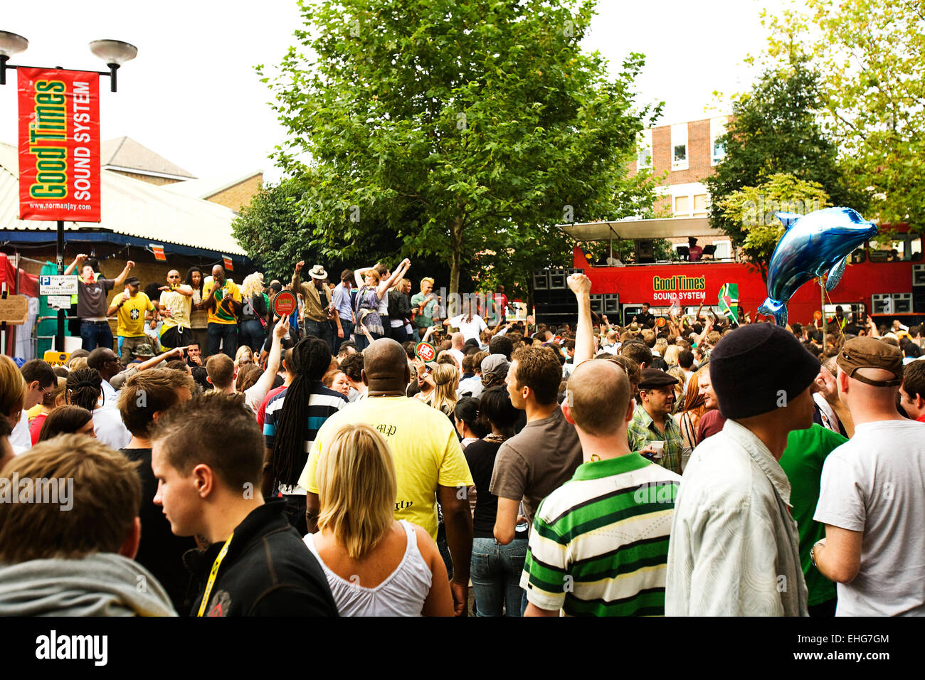 Good Times soundsystem at Notting Hill Carnival 2008 Stock Photo - Alamy