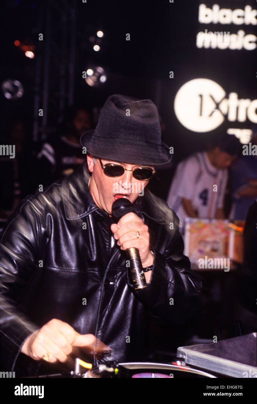 David Rodigan DJing at the Cup Soundclash at Ocean Hackney Stock Photo ...