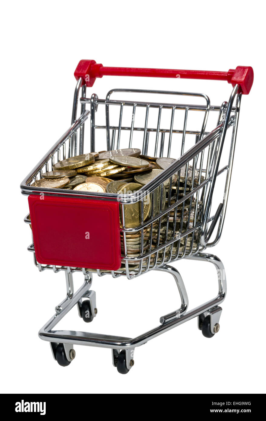 Shopping Cart with money Stock Photo - Alamy