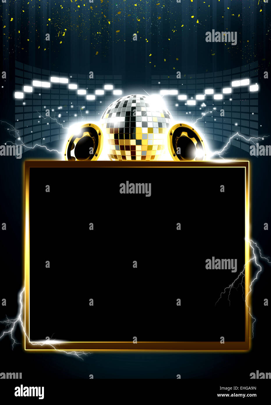 Abstract disco or party poster background with space Stock Photo - Alamy