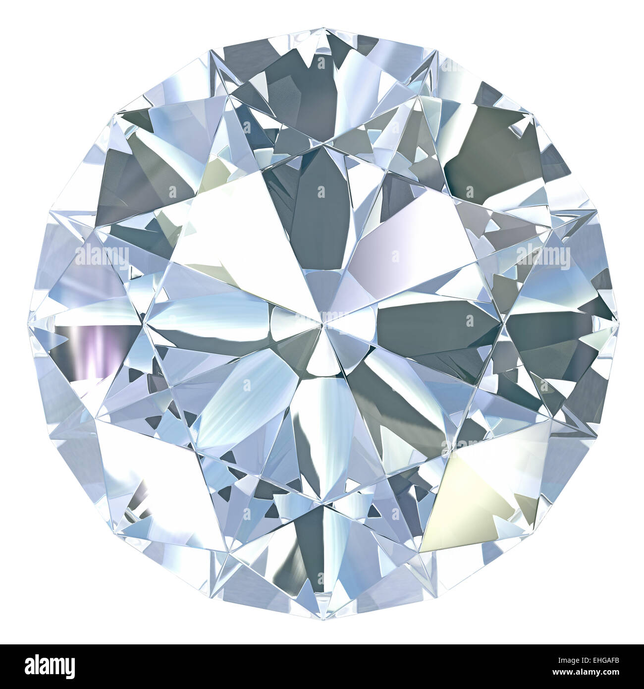 Round, old european cut diamond Stock Photo - Alamy