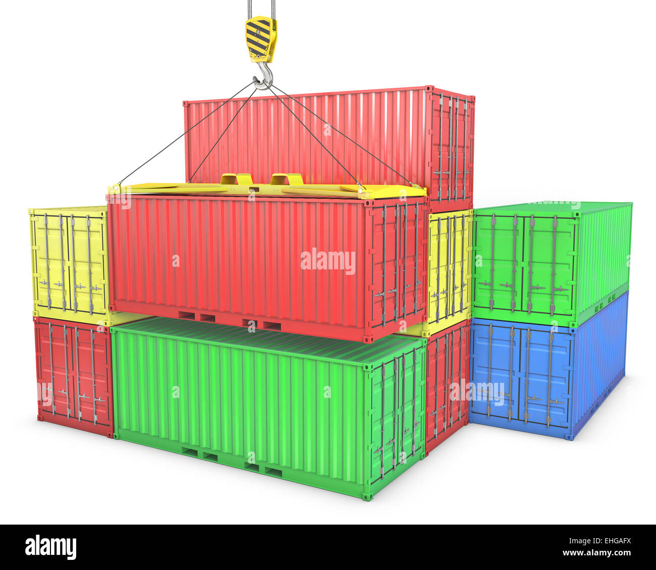 Group of freight containers Stock Photo - Alamy