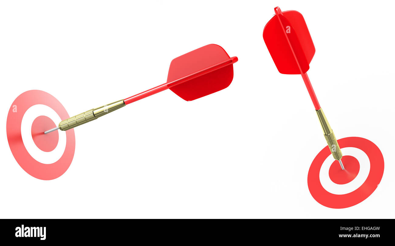 Dart hit the target Stock Photo - Alamy