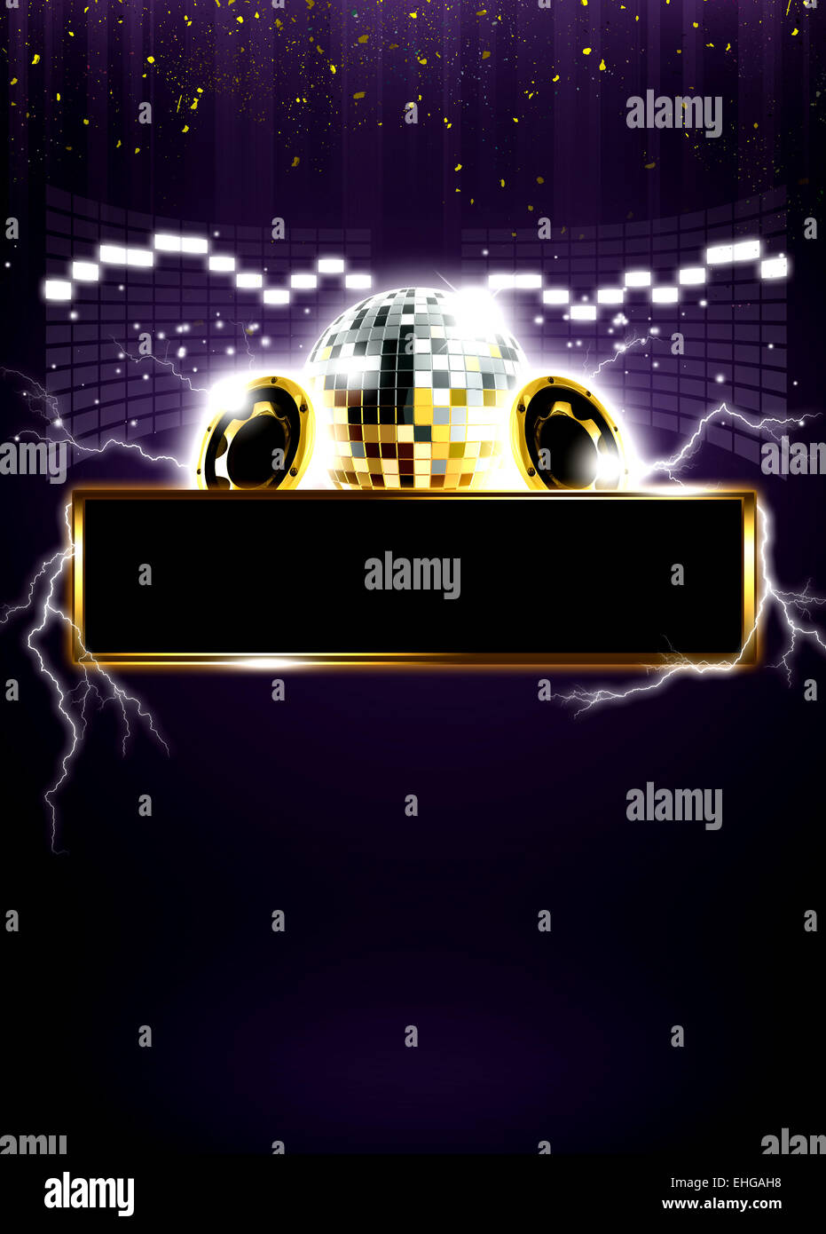 Abstract disco or party poster background with space Stock Photo - Alamy