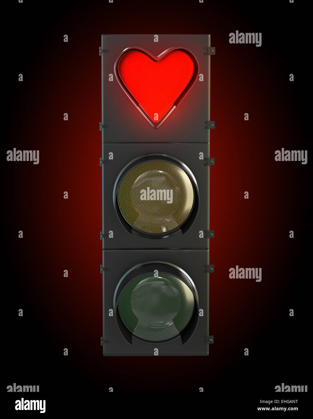 Heart red light traffic light hi-res stock photography and images - Alamy