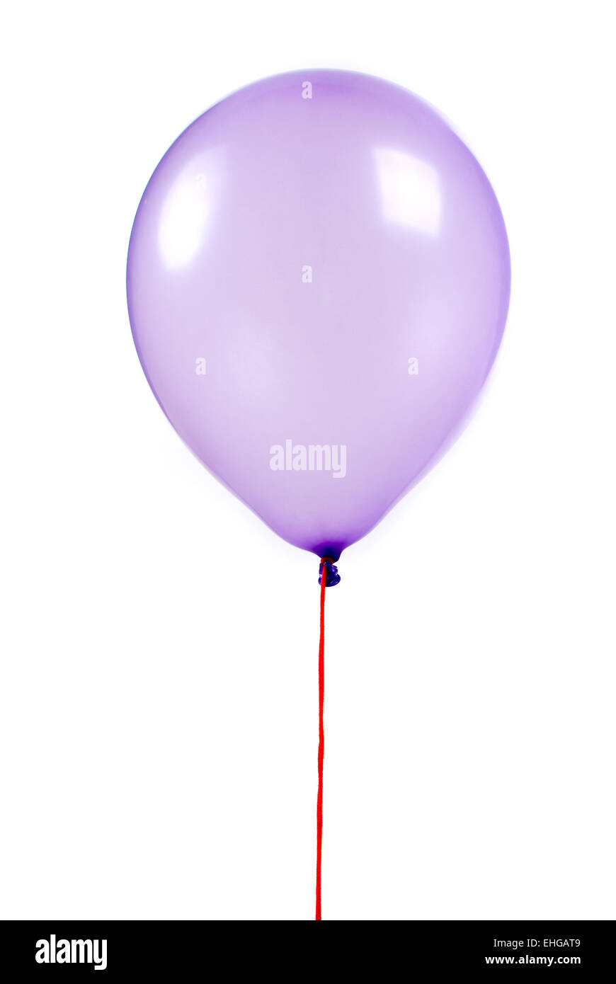 Violet balloon on white background Stock Photo - Alamy