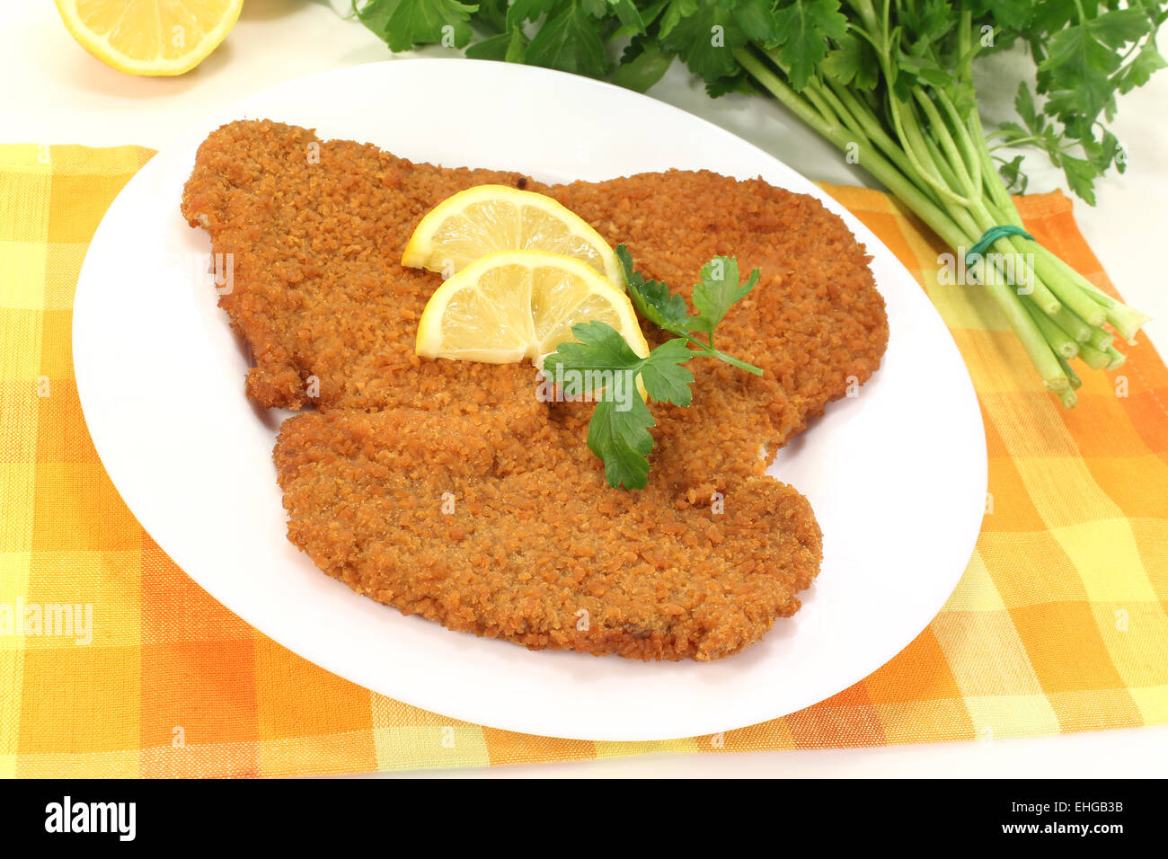 fresh fried Wiener Schnitzel Stock Photo - Alamy