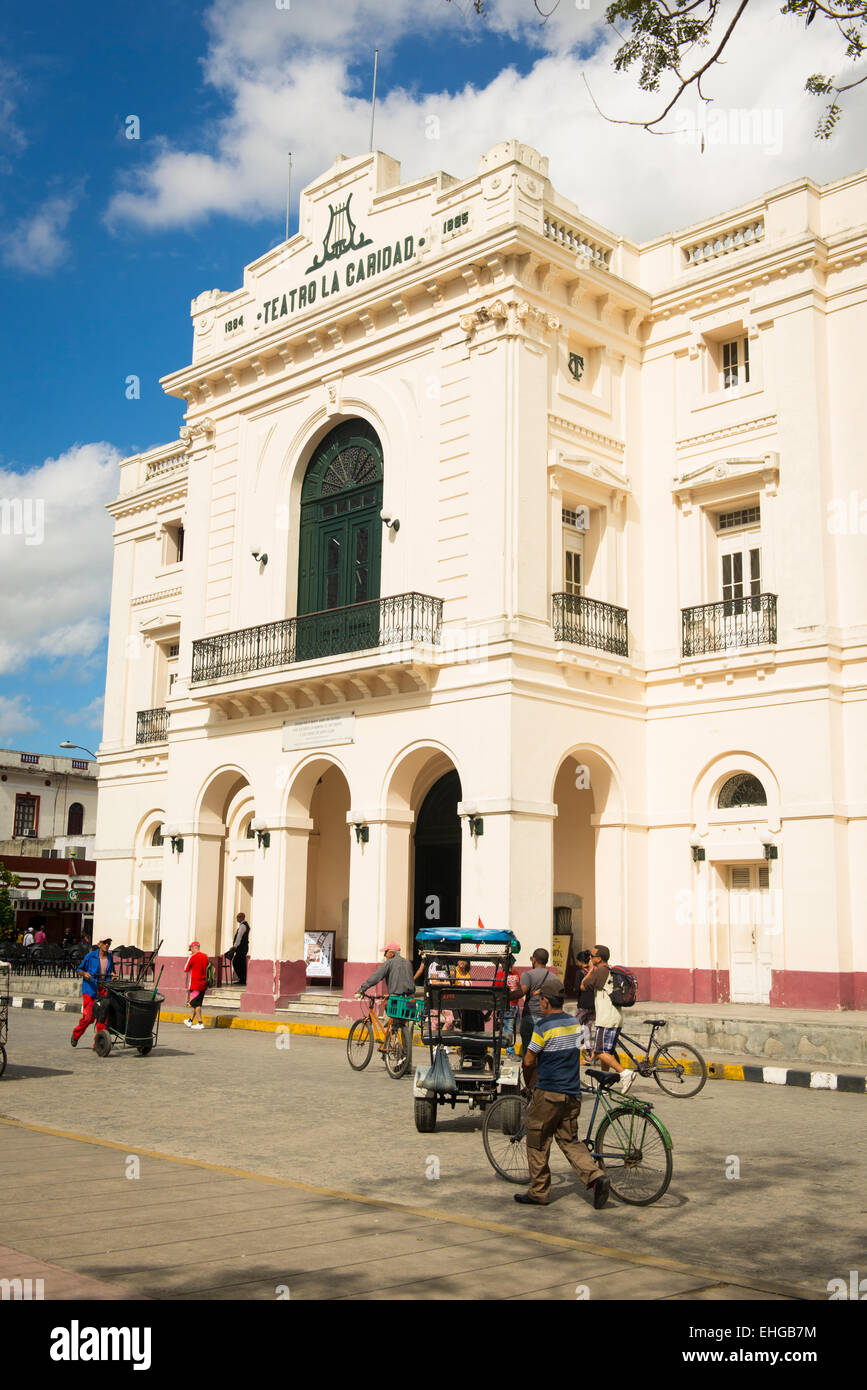 Cuba Santa Clara Parque Vidal park square Teatro La Caridad 1885 paid ...