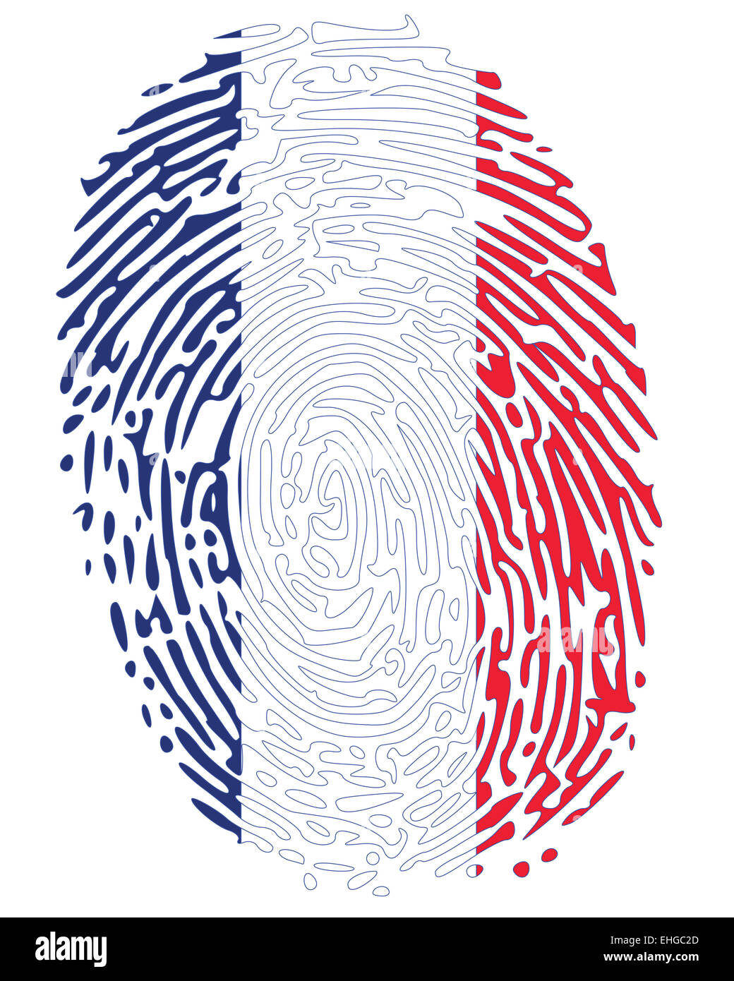 Thumbprint Flag Colors of France Stock Photo - Alamy