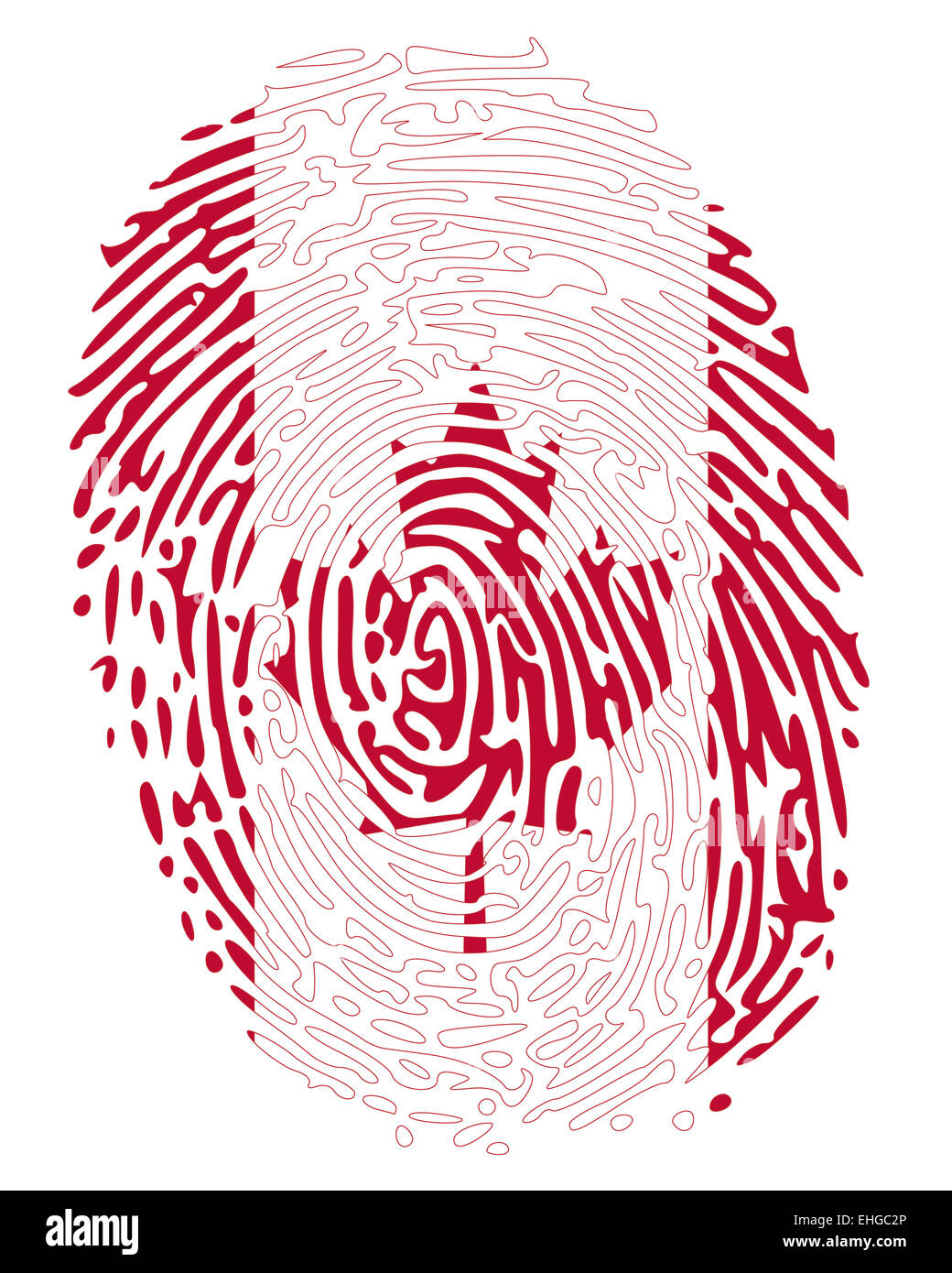 Thumbprint Canada Flag Colors Stock Photo - Alamy