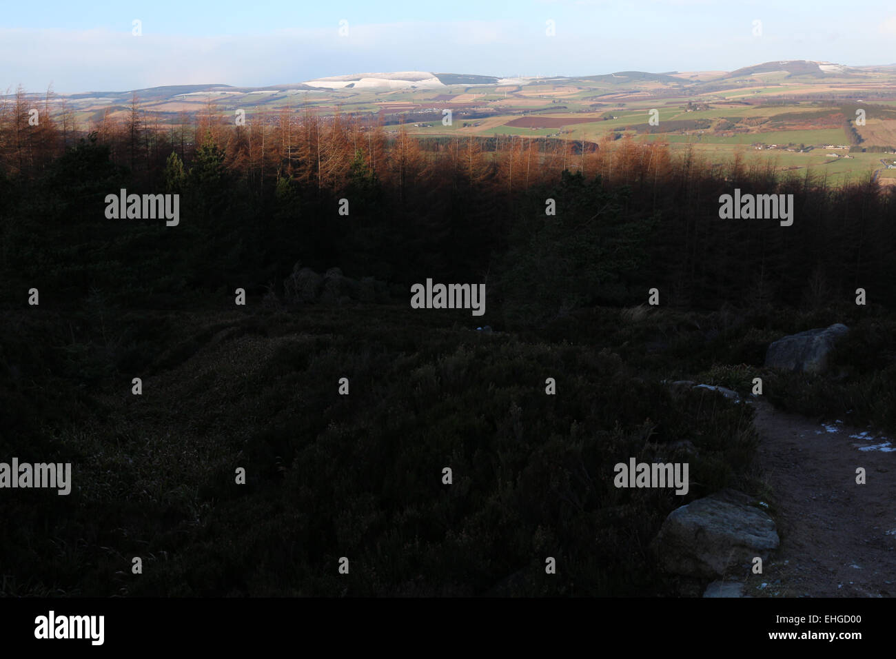 Walking trail leading to Bennachie - From Pitcaple - Aberdeenshire ...