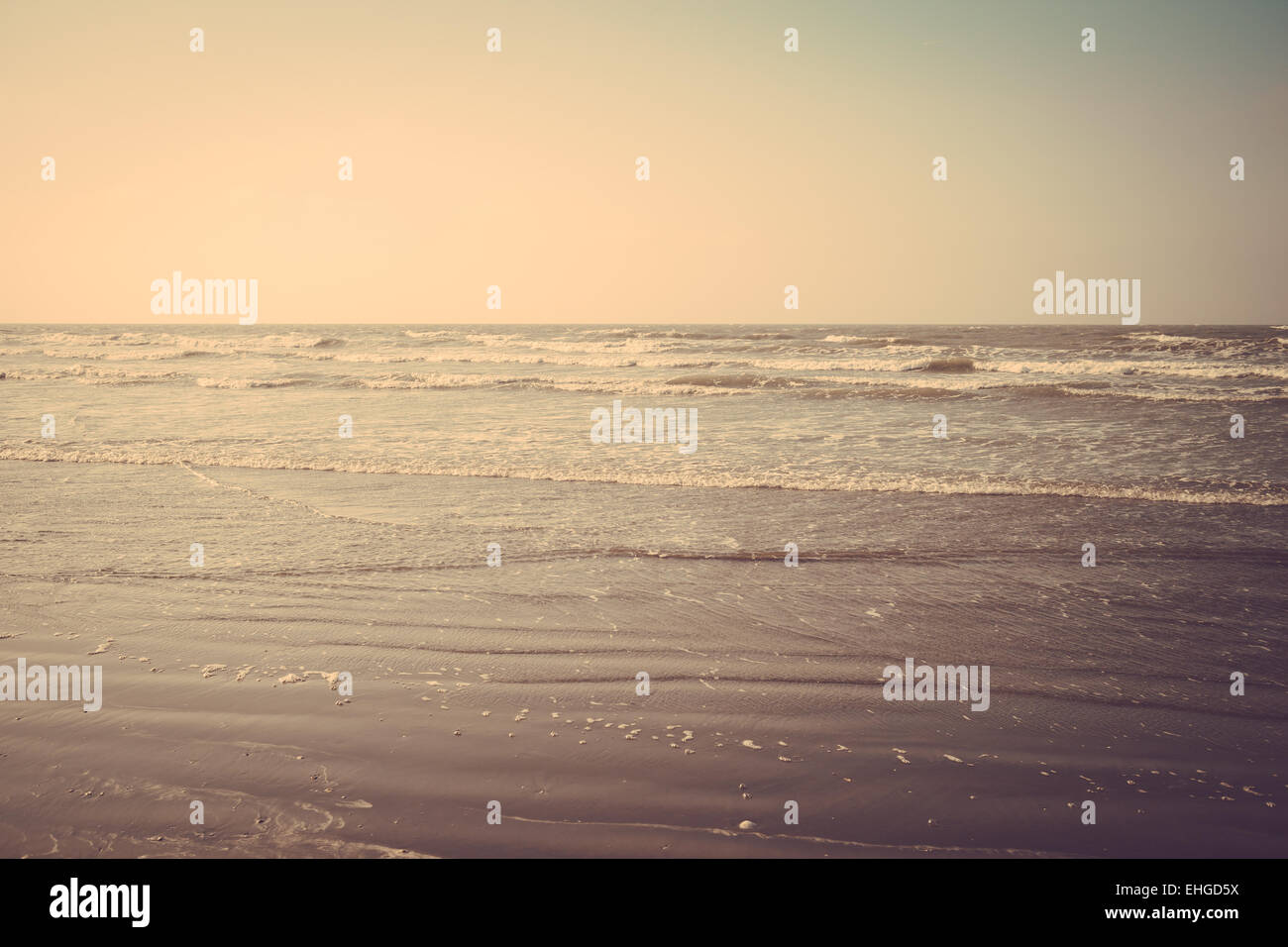 tropical sand beach vintage retro Stock Photo - Alamy