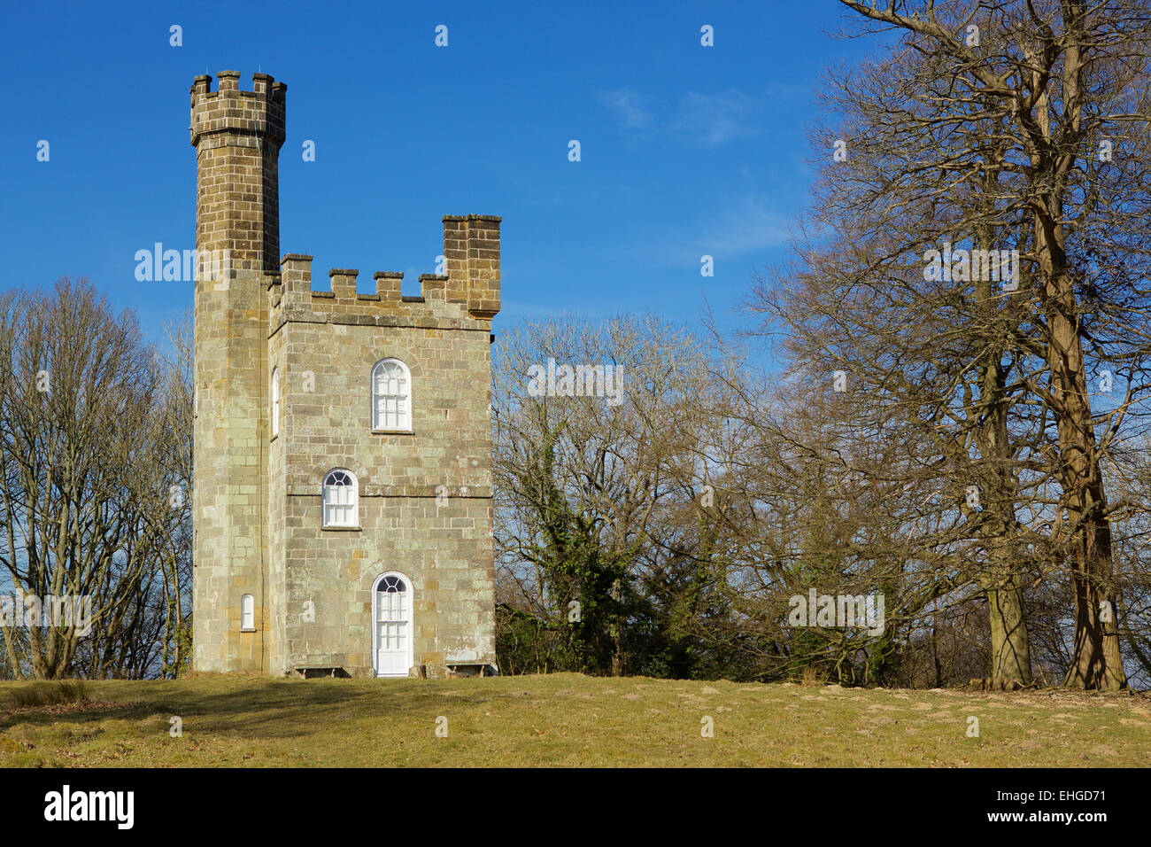Architectural folly built in the shape of a castle Stock Photo - Alamy