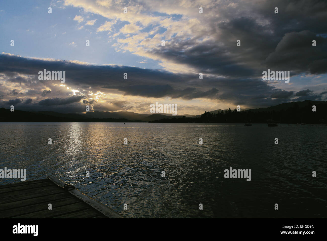 Sunshine and clouds over windermere hi-res stock photography and images ...