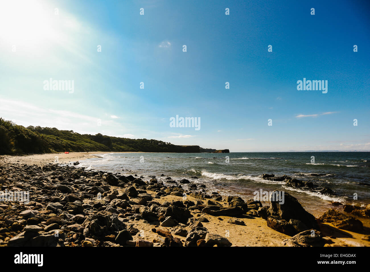 Rocks on the beach in Scotland Stock Photo - Alamy