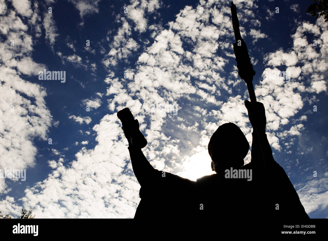 Silhouette of Statue Stock Photo - Alamy