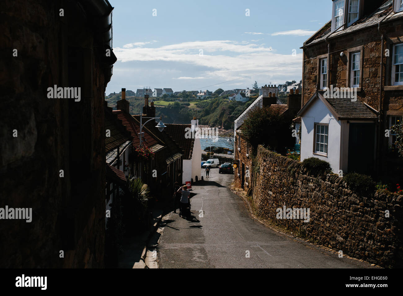 Pretty Seaside Town in Scotland Stock Photo - Alamy