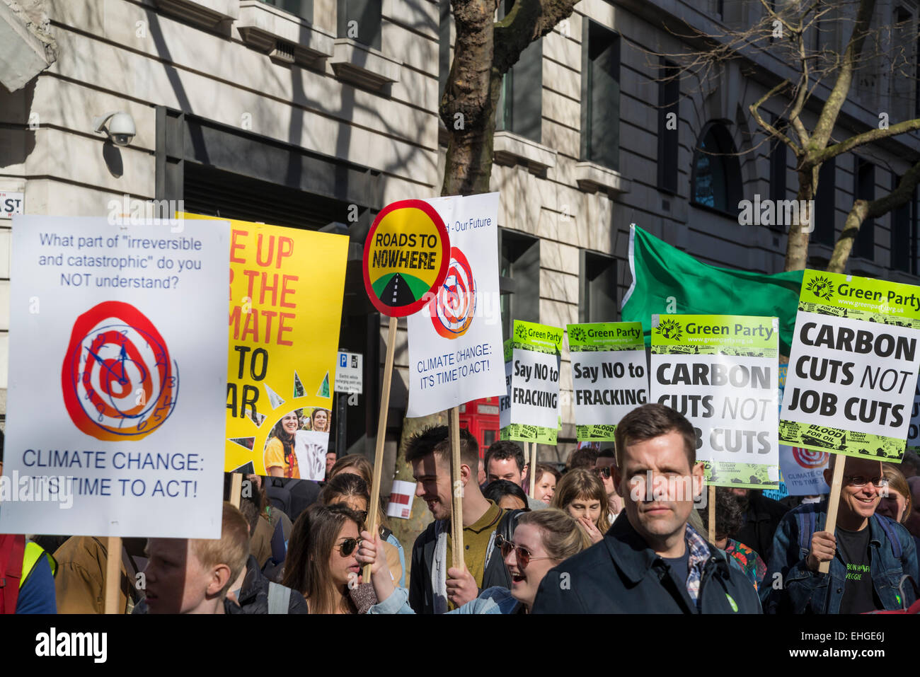 Campaign Against Climate Change demonstration, London, 7 March 2015, Uk ...