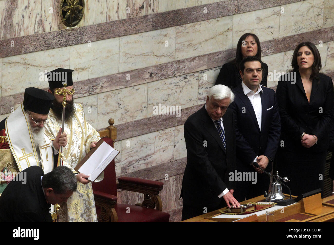 Athens, Greek. 13th Mar, 2015. Newly elected Greek President Prokopis ...