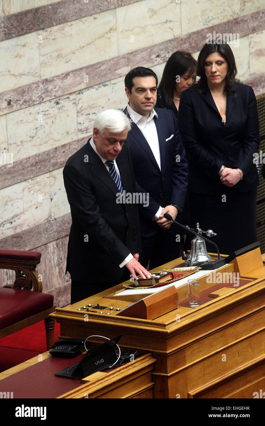 Athens, Greek. 13th Mar, 2015. Newly elected Greek President Prokopis ...