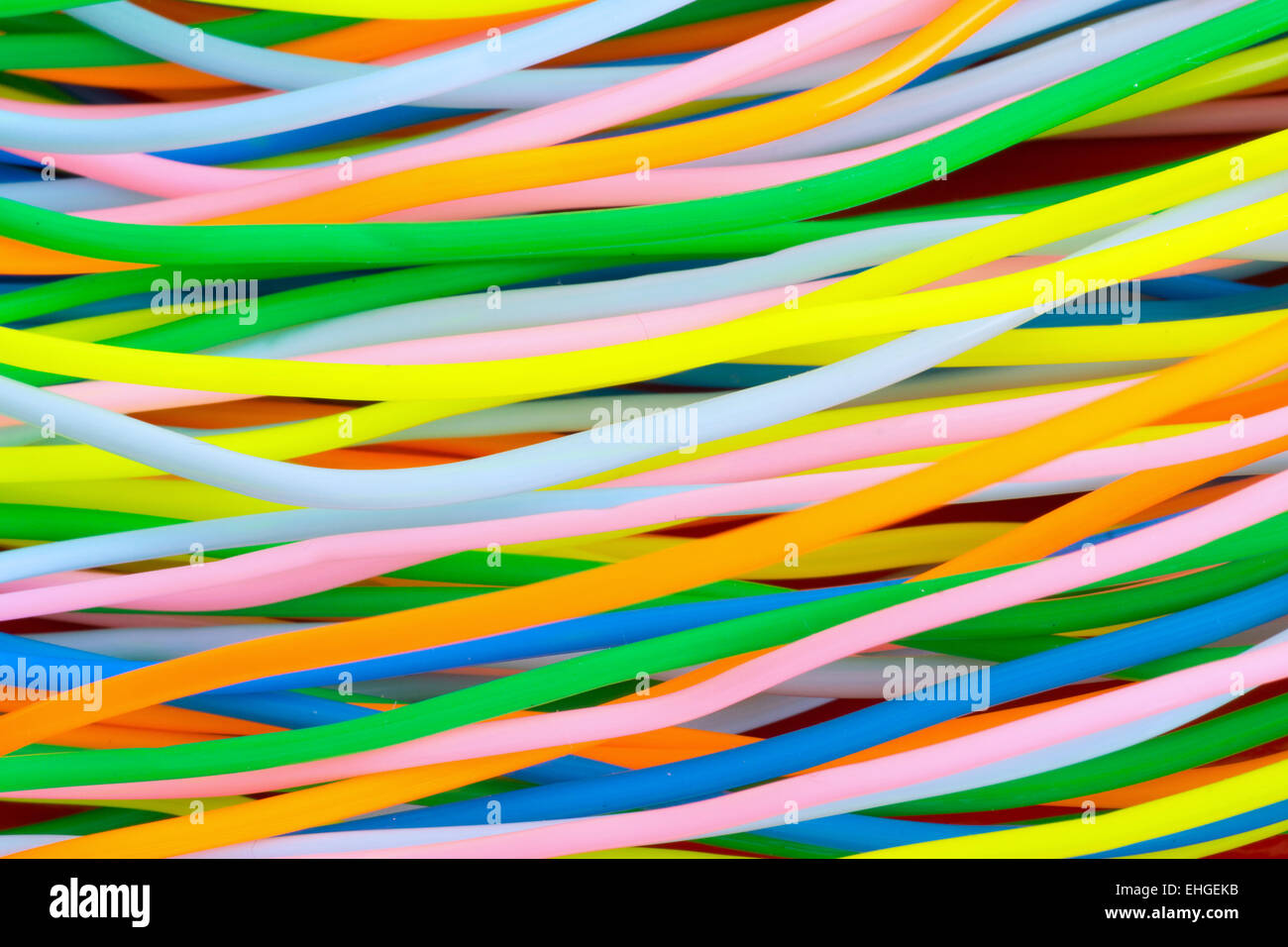 Colourful plastic cables Stock Photo - Alamy