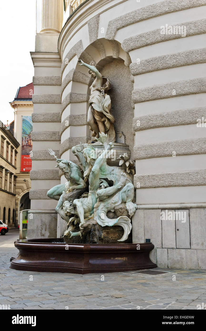 'Power at the sea' water fountain by Rudolf Weyr at Hofburg Palace ...